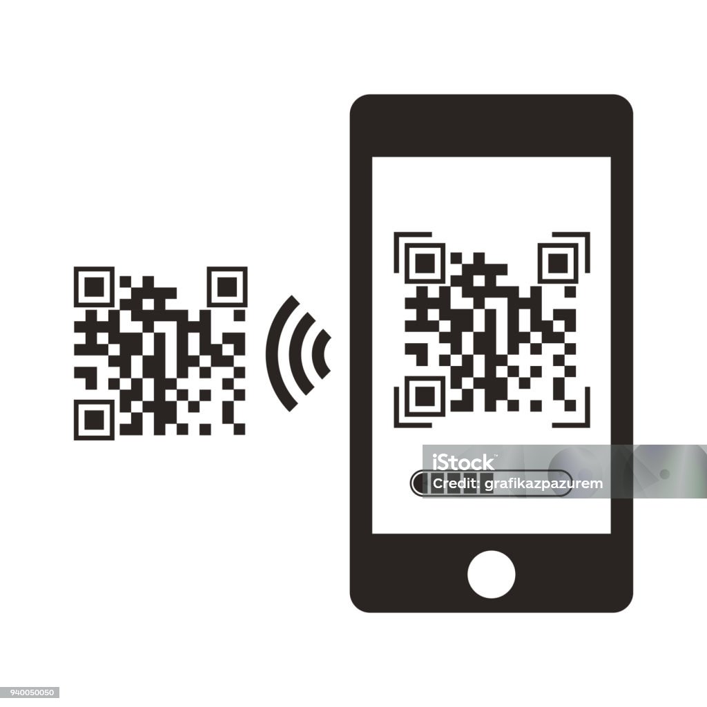 Qr 스캔 행렬 벡터 일러스트 레이 션의 개념 Qr코드에 대한 스톡 벡터 아트 및 기타 이미지 Qr코드 바코드 스캐너 0