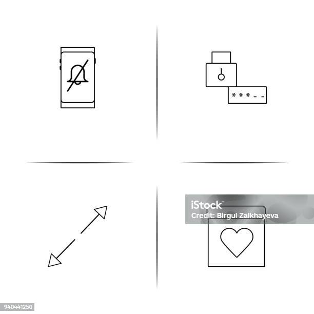 Signes Symboles Et Icônes Linéaires Simples Ensemble Icônes