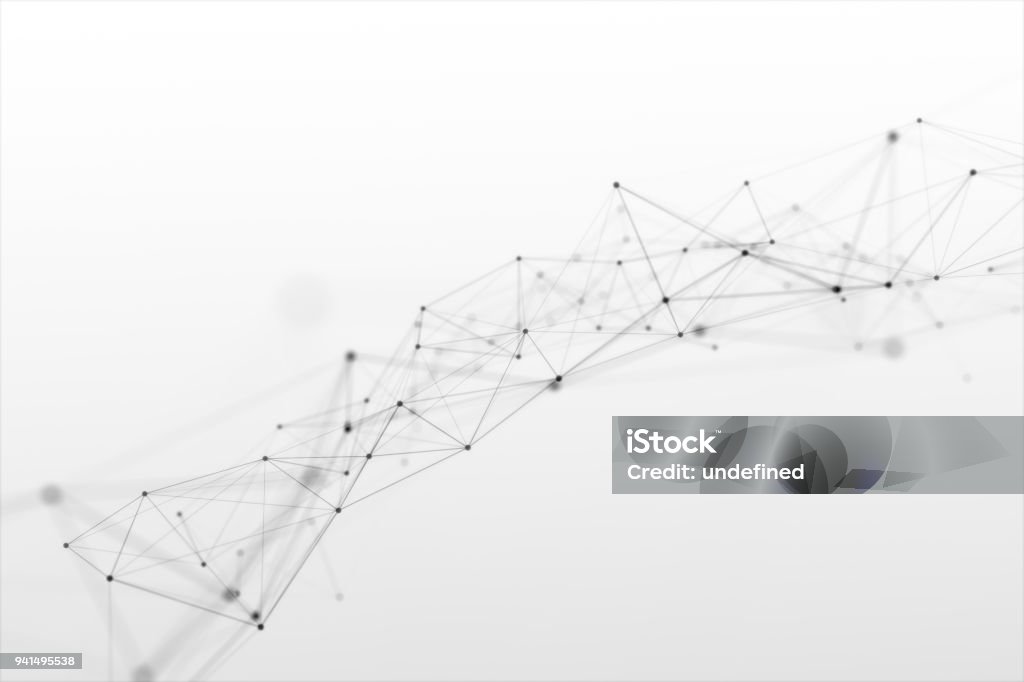 Abstract Particle Background Mess Networkfuturistic Plexus Array Big Data 3d Rendering Stock