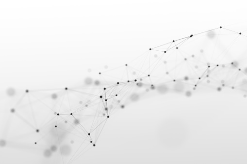 Abstract Particle Background Mess Networkfuturistic Plexus Array Big Data 3d Rendering Stock