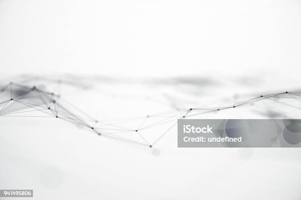 Abstract Particle Background Mess Networkfuturistic Plexus Array Big Data 3d Rendering Stock