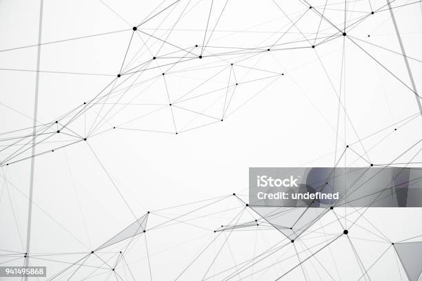 Abstract Particle Background Mess Networkfuturistic Plexus Array Big Data3d Rendering Stock