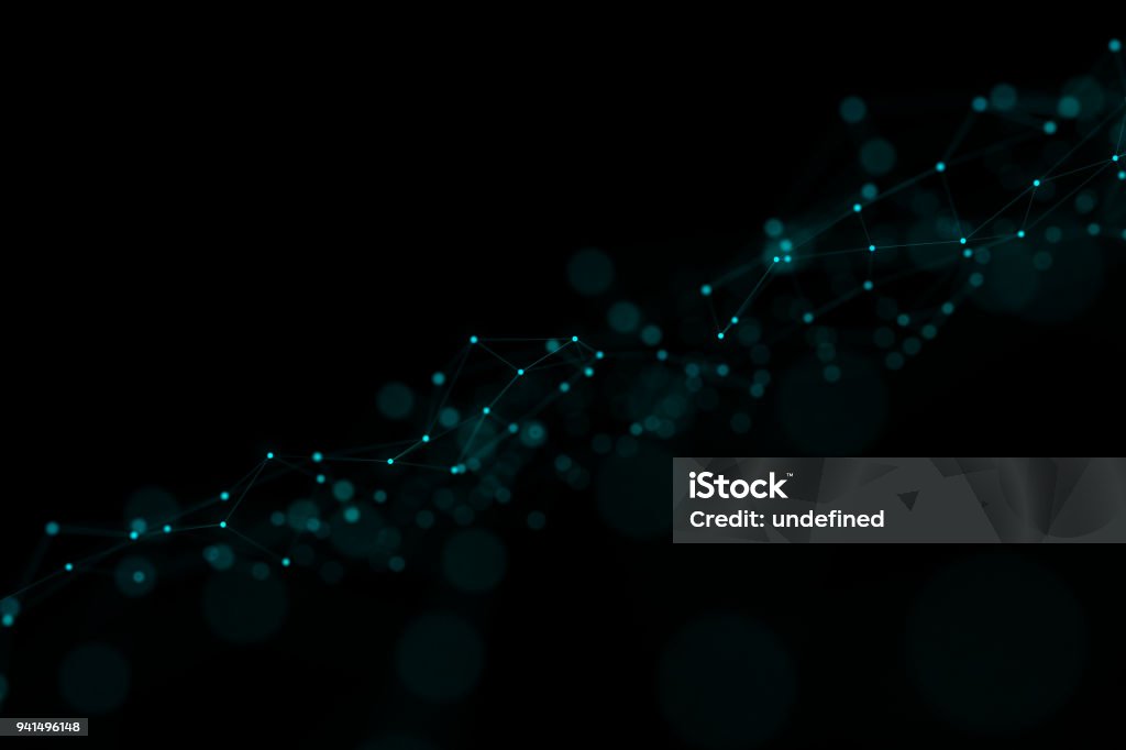 Abstract Particle Background Mess Networkfuturistic Plexus Array Big Data3d Rendering Stock