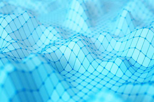 Abstract Particle Background Mess Networkfuturistic Plexus Array Big Data 3d Rendering Stock