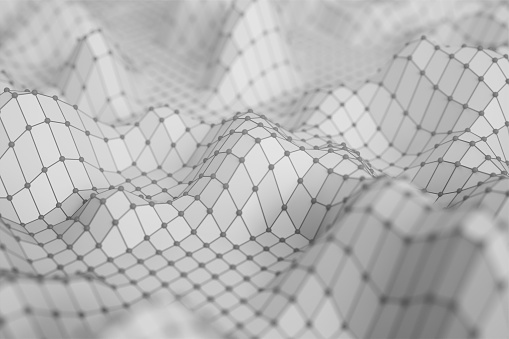 Abstract Particle Background Mess Networkfuturistic Plexus Array Big Data 3d Rendering Stock