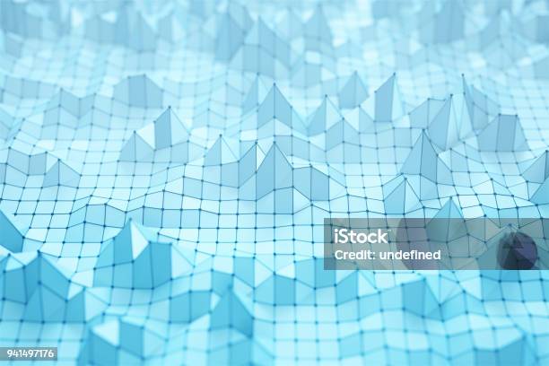 Abstract Particle Background Mess Networkfuturistic Plexus Array Big Data 3d Rendering Stock