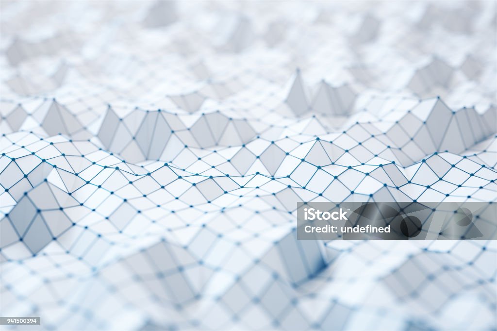 Abstract Particle Background Mess Networkfuturistic Plexus Array Big Data 3d Rendering Stock