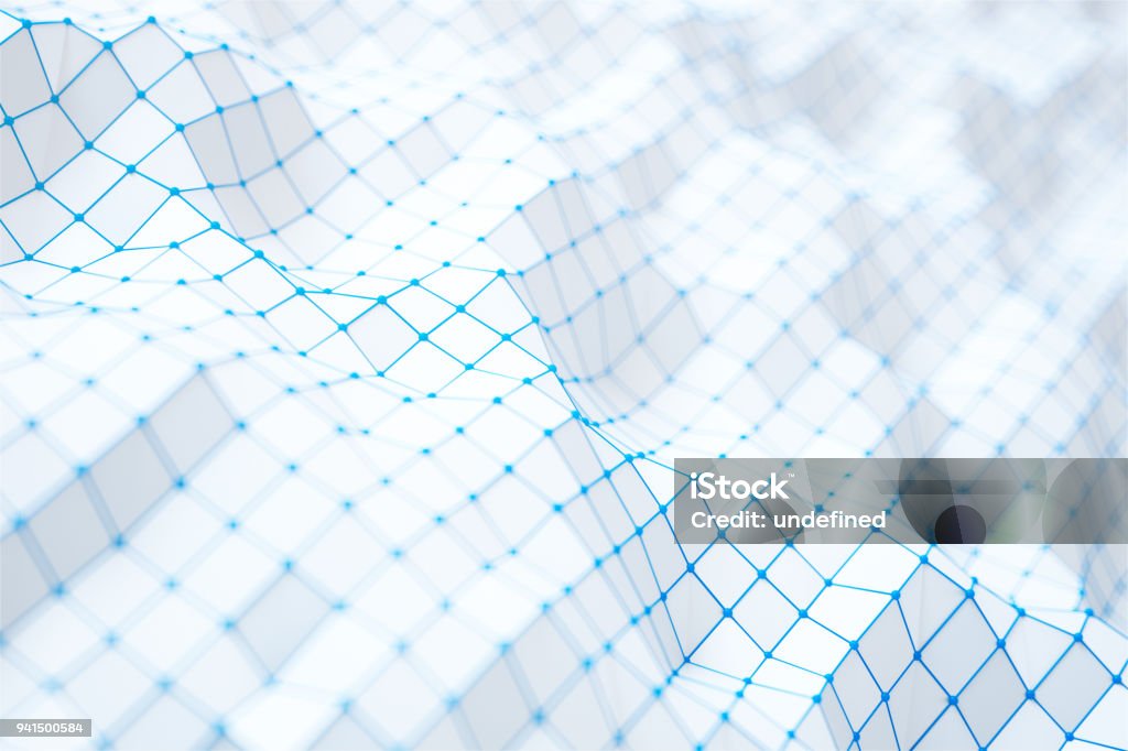 Abstract Particle Background Mess Networkfuturistic Plexus Array Big Data 3d Rendering Stock