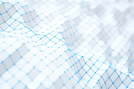 Abstract Particle Background Mess Networkfuturistic Plexus Array Big Data 3d Rendering Stock