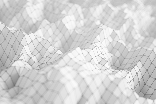 Abstract Particle Background Mess Networkfuturistic Plexus Array Big Data3d Rendering Stock