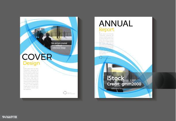 Tata Letak Biru Latar Belakang Abstrak Desain Sampul Modern Sampul Buku