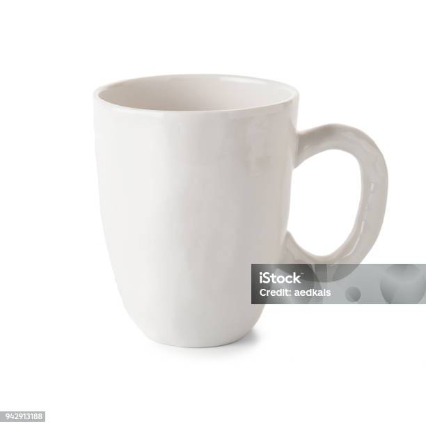 Leere Tasse Kaffee Oder Einem Becher Auf Weißem Hintergrund Stockfoto Und Mehr Bilder Von