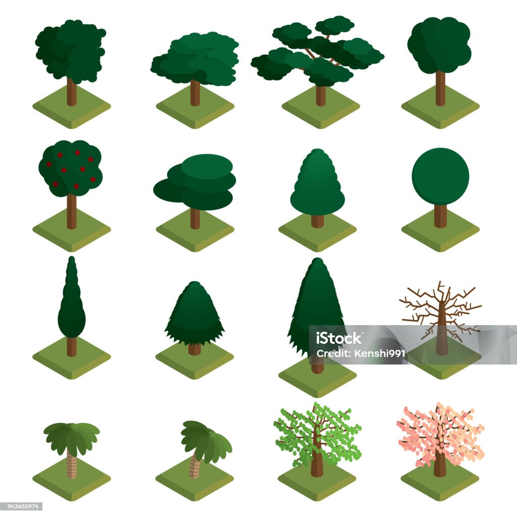 Isometric Trees Vector Set Isometric Trees Icon Set Stock Illustration ... Isometric Trees Vector Set Isometric Trees Icon Set Stock Illustration ...