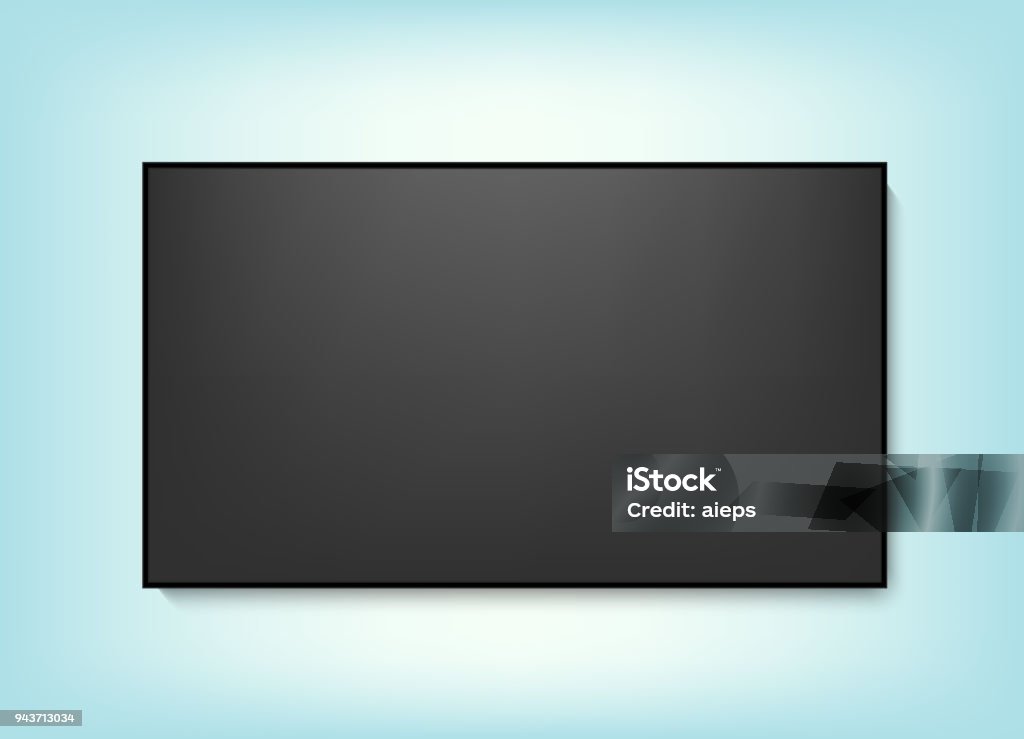 Layar Tv Realistis Panel Lcd Bergaya Modern Tipe Led Mockup Tampilan