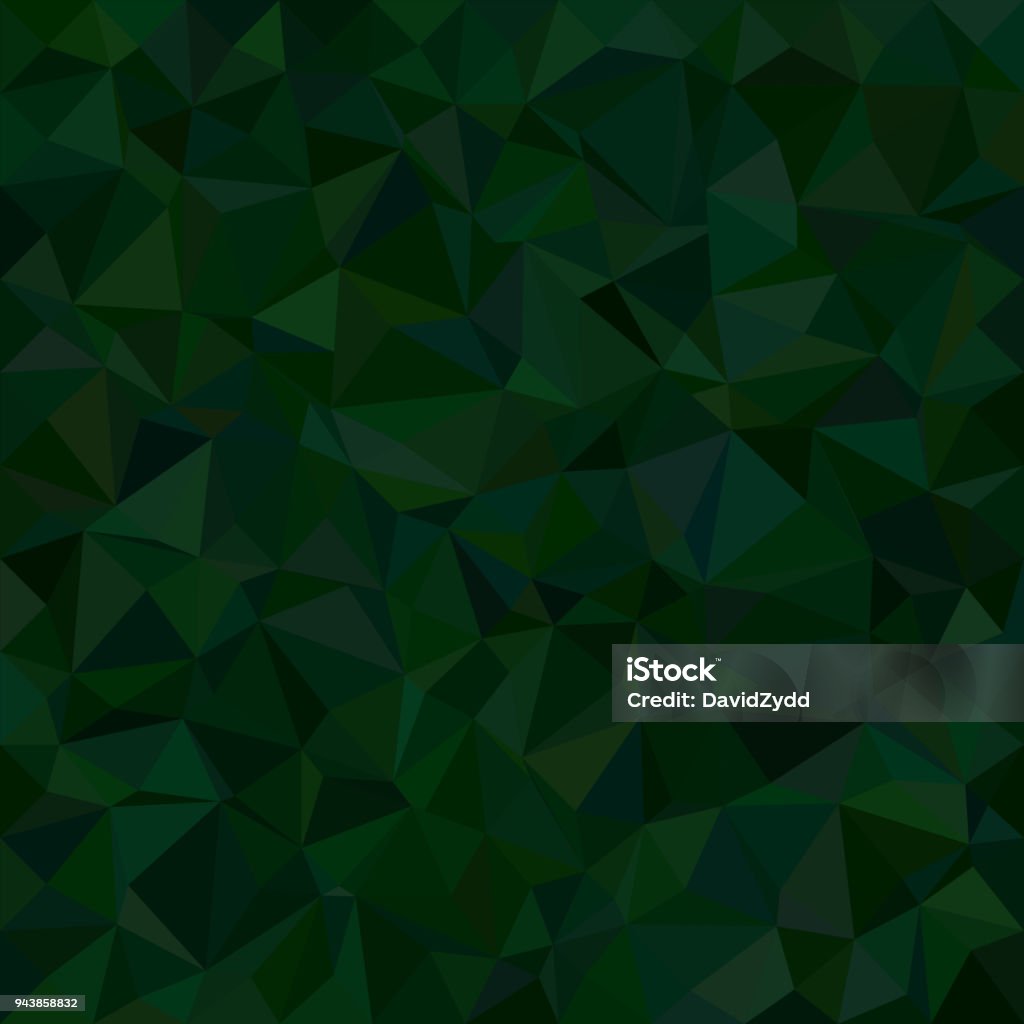 Dark Green Triangle Mosaic Vector Background Stock Illustration