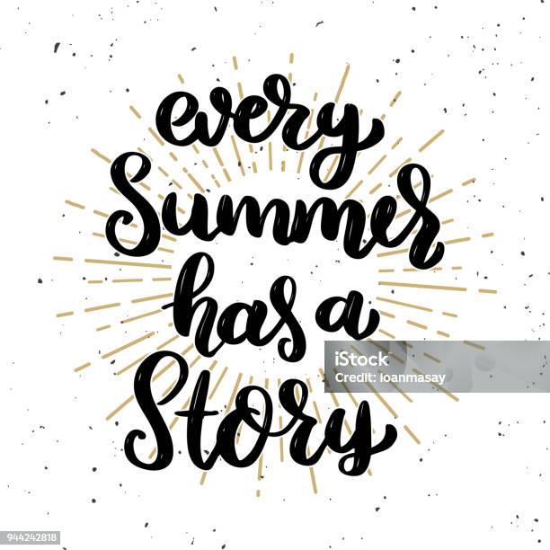 Ilustración De Cada Verano Tiene Su Historia Frase De Letras Sobre
