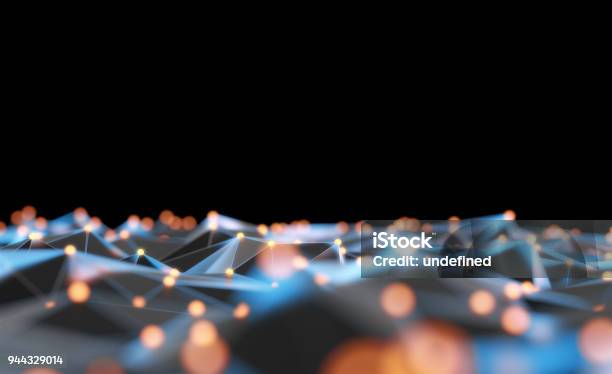 Abstract Particle Background Mess Networkfuturistic Plexus Array Big Data3d Rendering Stock