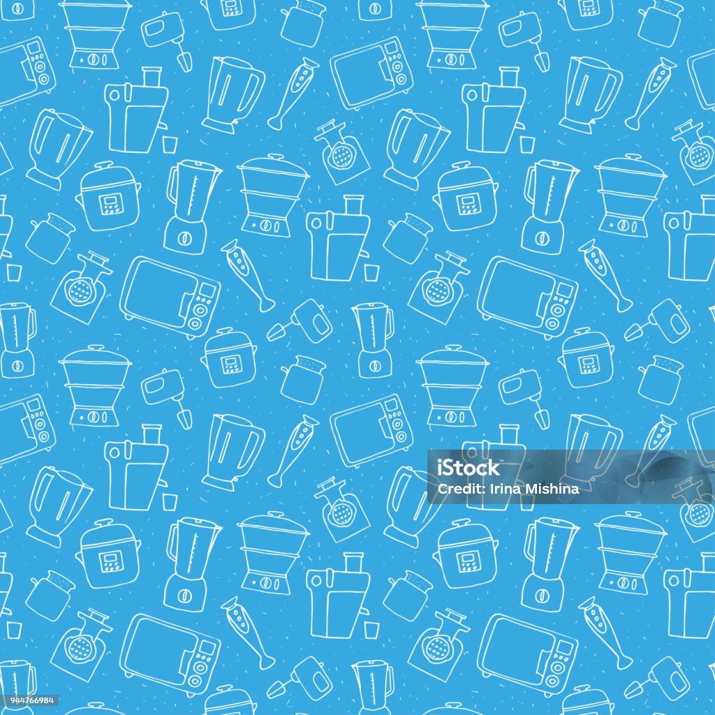 Kitchen Appliance Seamless Pattern Freehand Vector Sketches Stock ... Kitchen Appliance Seamless Pattern Freehand Vector Sketches Stock ...