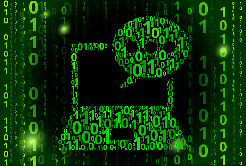 Laptop Communication Binary Code Vector Pattern Background Stock