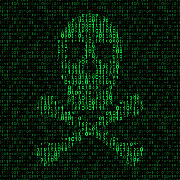 80 Skull And Crossbones On Binary Code With Message About Hacking