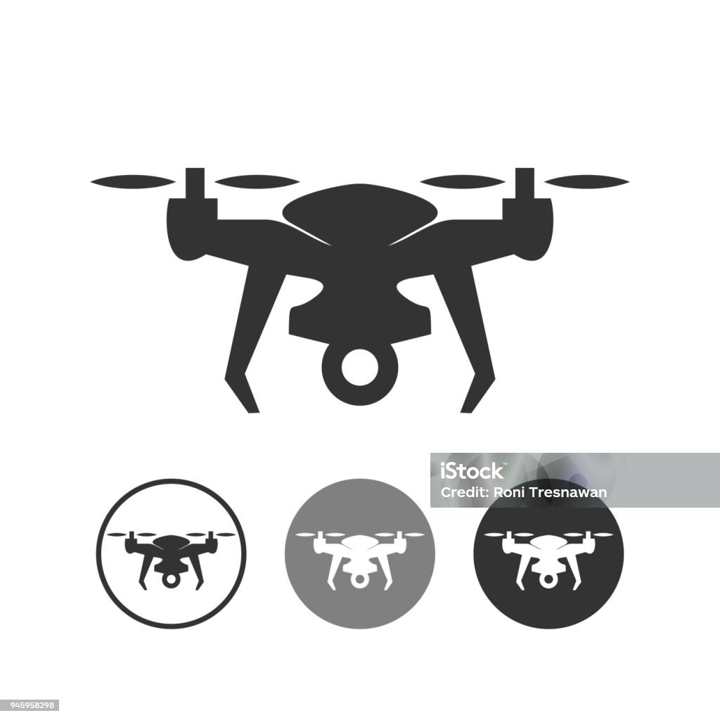 Drone Silhouette Symbol Design Icon Set Stock Illustration Download