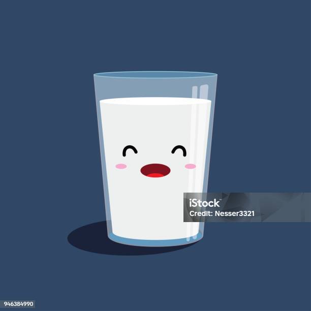 Segelas Susu Terisolasi Dengan Latar Belakang Biru Desain Kartun Vektor ... Segelas Susu Terisolasi Dengan Latar Belakang Biru Desain Kartun Vektor ...