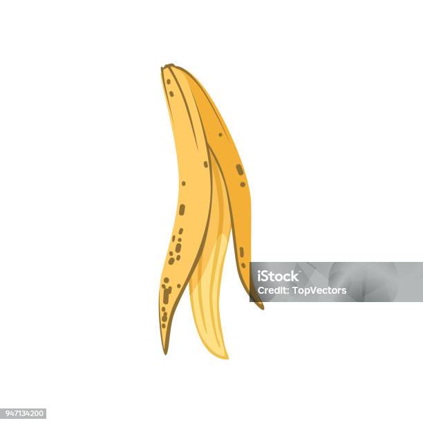 Kulit Pisang Sampah Organik Memanfaatkan Ilustrasi Vektor Konsep Sampah