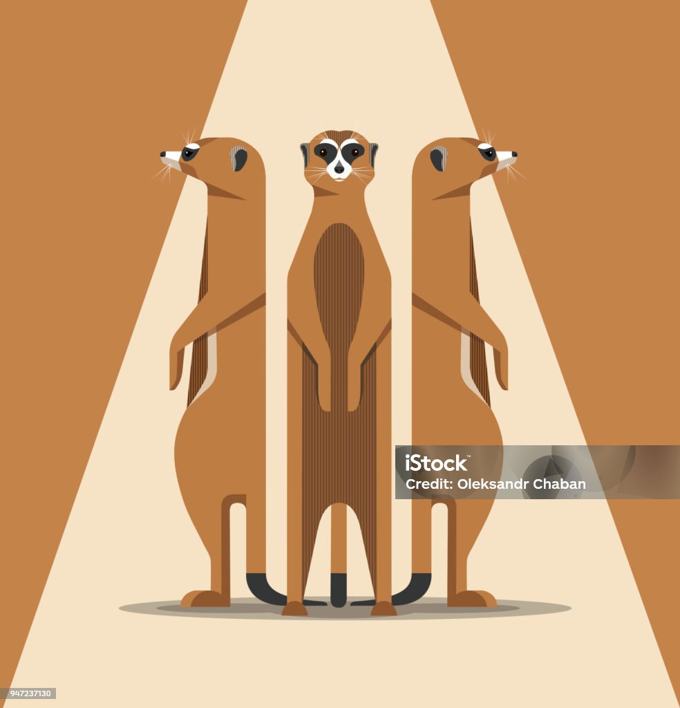 Meerkats의 가족 햇볕에 Basking 미어캣에 대한 스톡 벡터 아트 및 기타 이미지 미어캣 군체 기민 Istock
