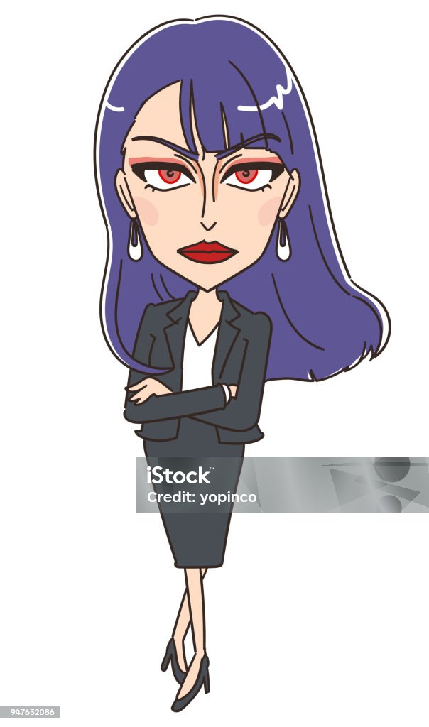 Business Woman Is Dark In Makeup Stock Illustration Download Image