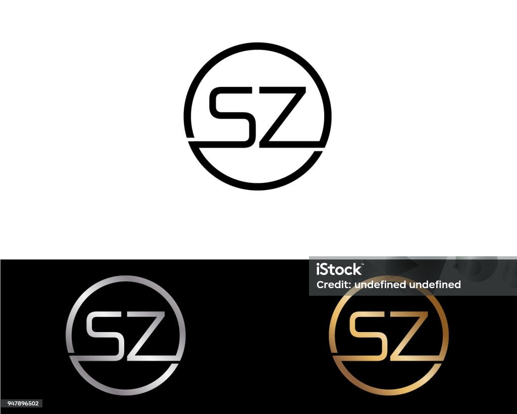 Sz Circle Shape Letter Design Stock Illustration Download Image Now Alphabet Business