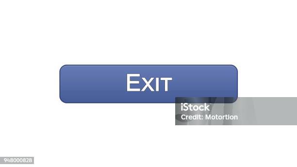Exit Web Interface Button Violet Color Application Logout Internet