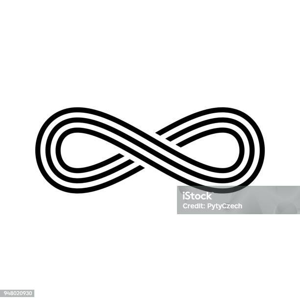 Ilustración De Icono De Símbolo De Infinito Que Representa El Concepto