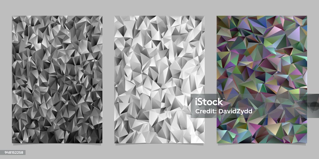 Polygonal Abstract Irregular Triangle Tile Mosaic Flyer Background