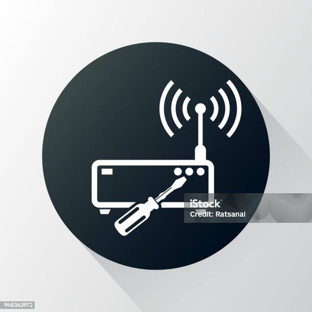 Wifi 라우터 수리 디자인에 대한 스톡 벡터 아트 및 기타 이미지 디자인 라우터 무선 기술 Istock