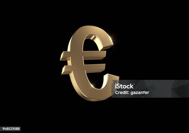3d 렌더링 골드 유로 기호 0명에 대한 스톡 사진 및 기타 이미지 0명 3차원 형태 검은색 Istock