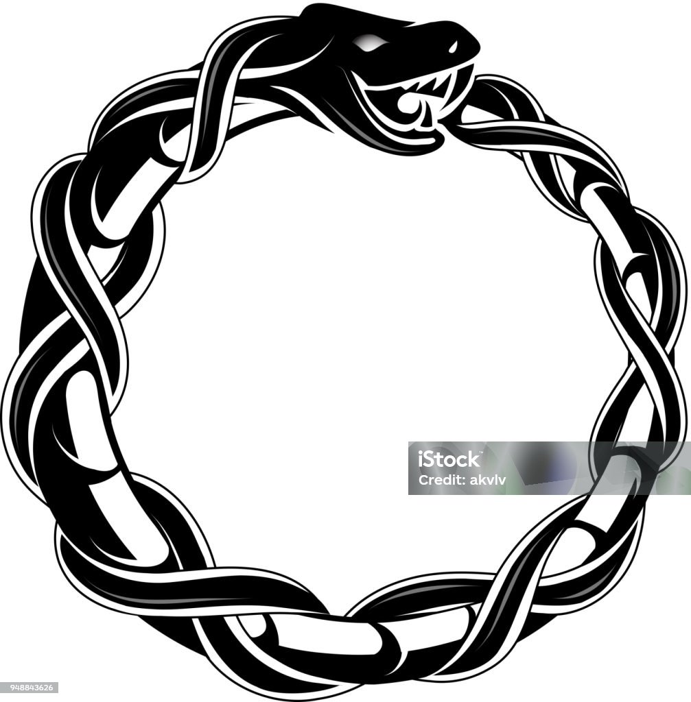 Ouroboros 개념 문신 모양 우로보로스에 대한 스톡 벡터 아트 및 기타 이미지 우로보로스 개념 고대의 Istock