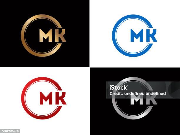 Mk 원 모양 벡터 디자인 로고에 대한 스톡 벡터 아트 및 기타 이미지 로고 0명 개념 Istock