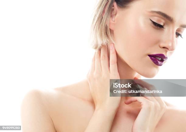 Potret Wajah Wanita Cantik Model Cantik Gadis Dengan Sempurna Segar