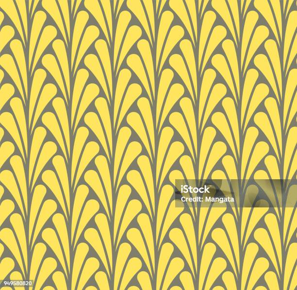 Vector Classic Floral Art Nouveau Seamless Pattern Stylish Abstract Art