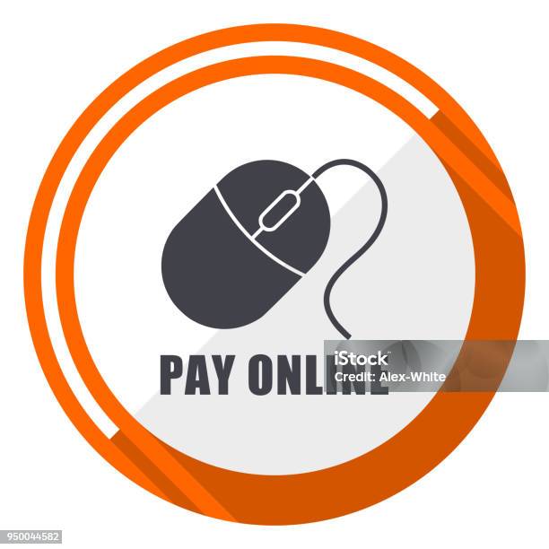 Pay Online Flat Design Orange Round Vector Icon In Eps 10 Stock ... Pay Online Flat Design Orange Round Vector Icon In Eps 10 Stock ...