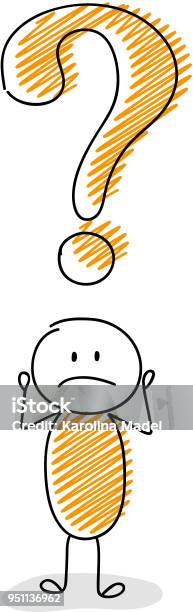 Point Dexclamation Avec Stickman Drôle De Dessin Expression Confuse