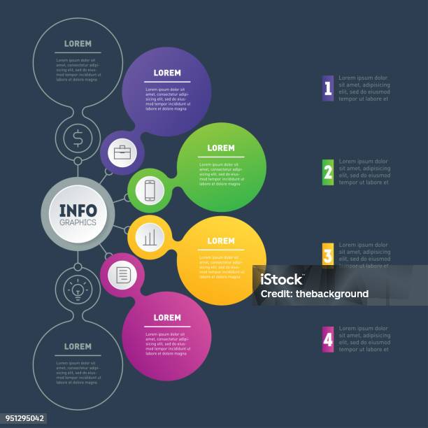 Présentation Infographique Ou Entreprise Avec 4 Ou 6 Options Vector