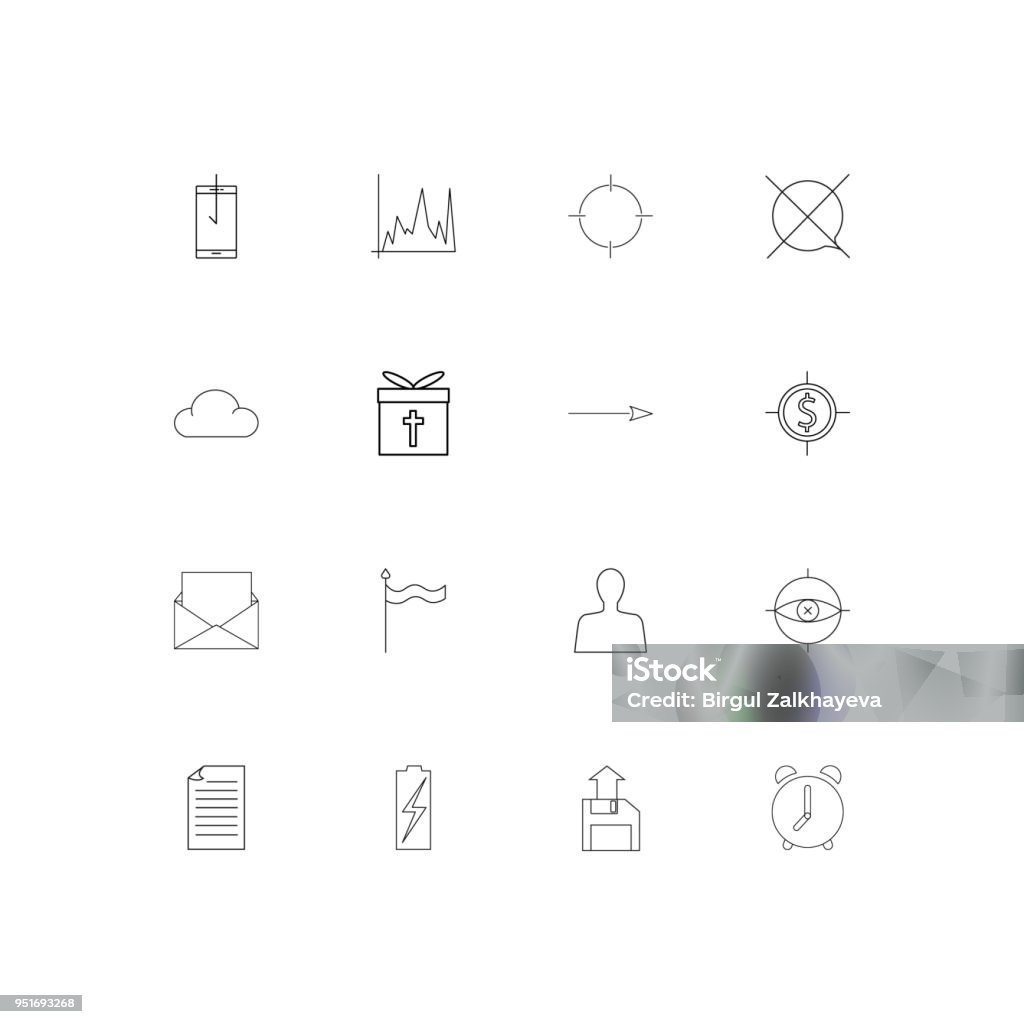 Web 應用程式簡單的線性圖示設置分級顯示的向量圖示向量圖形及更多充電圖片 充電 圖標集 圖示 Istock