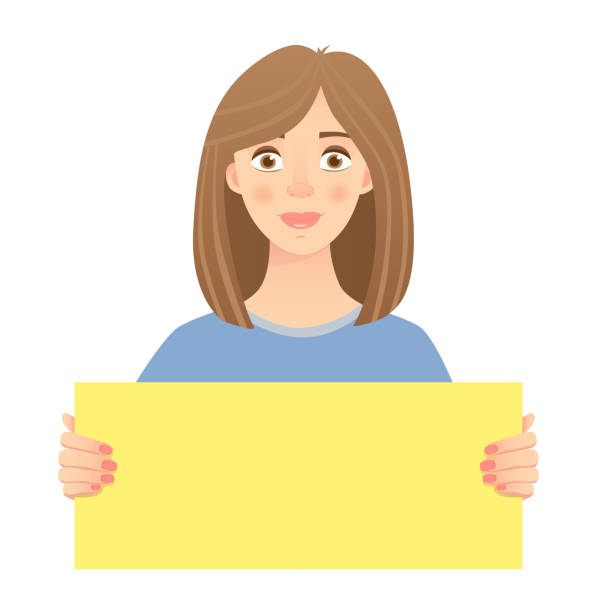 70 Hands Holding Empty Placards Billboards With Space For Text Stock