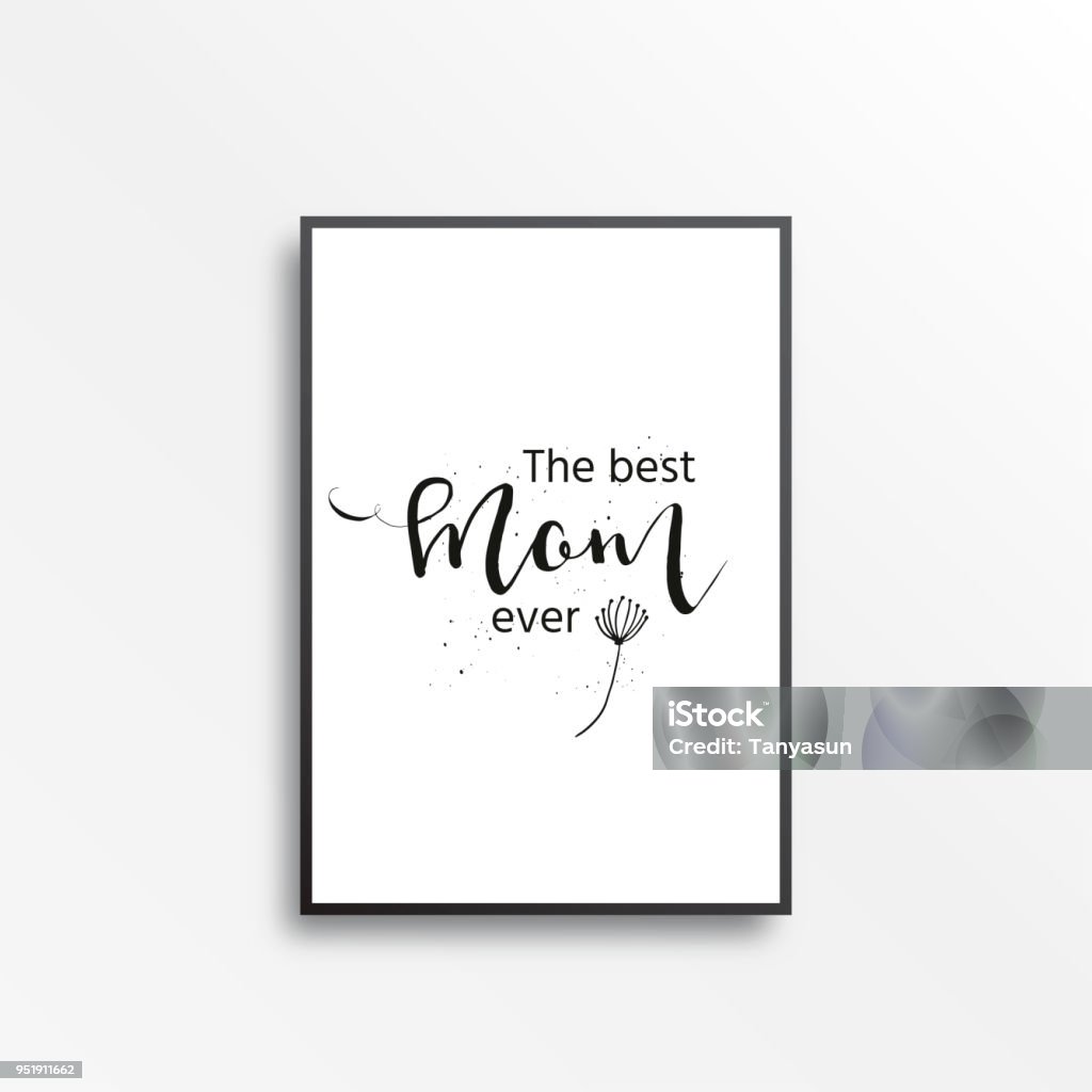 Happy Mothers Day Hand Drawn Calligraphy Phrases Holiday Le Stock
