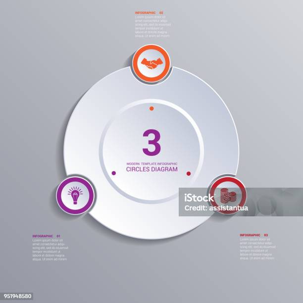Modèle Moderne Infographique Pour 3 Options Présentation Daffaires Ou