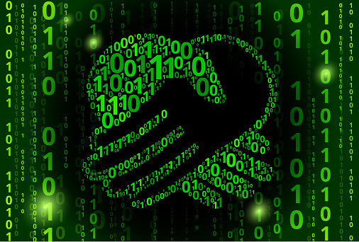 Handshake Binary Code Vector Pattern Background Stock Illustration Download Image Now