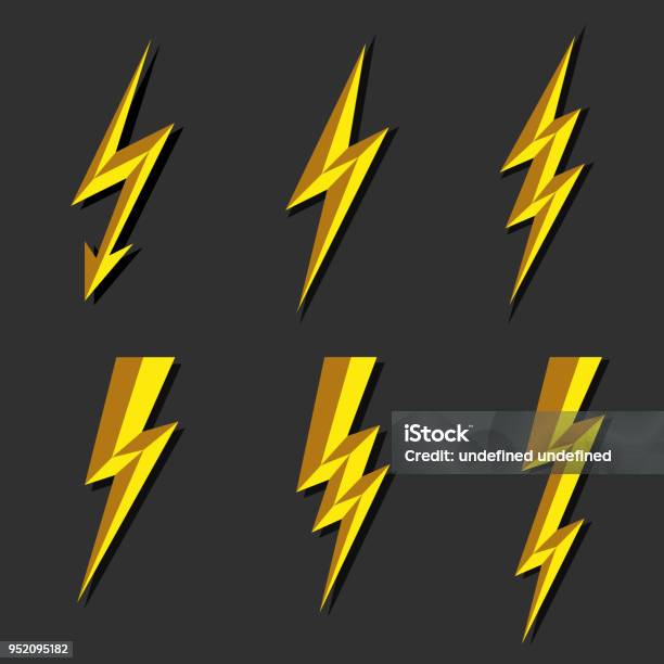 Foudre Foudre Icône Vecteur Flash Illustration Symbole Éclairage Flash