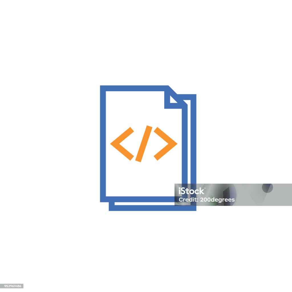 Html 文檔紙張輪廓圖示用於圖形和 Web 設計的細線樣式的獨立便箋紙圖示簡單的平面符號圖元完美的向量圖向量圖形及更多互聯網圖片 Istock