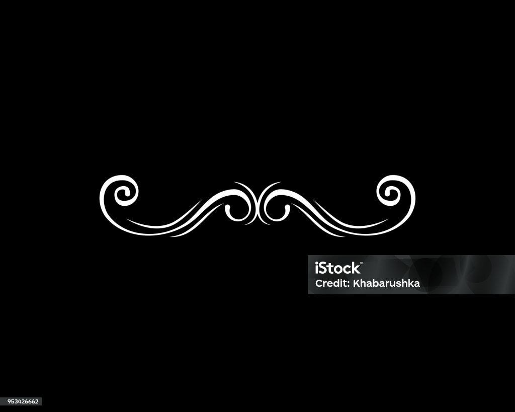 Swirly Line Curl Patterns Filigree Frame Decoration Page Divider Vector